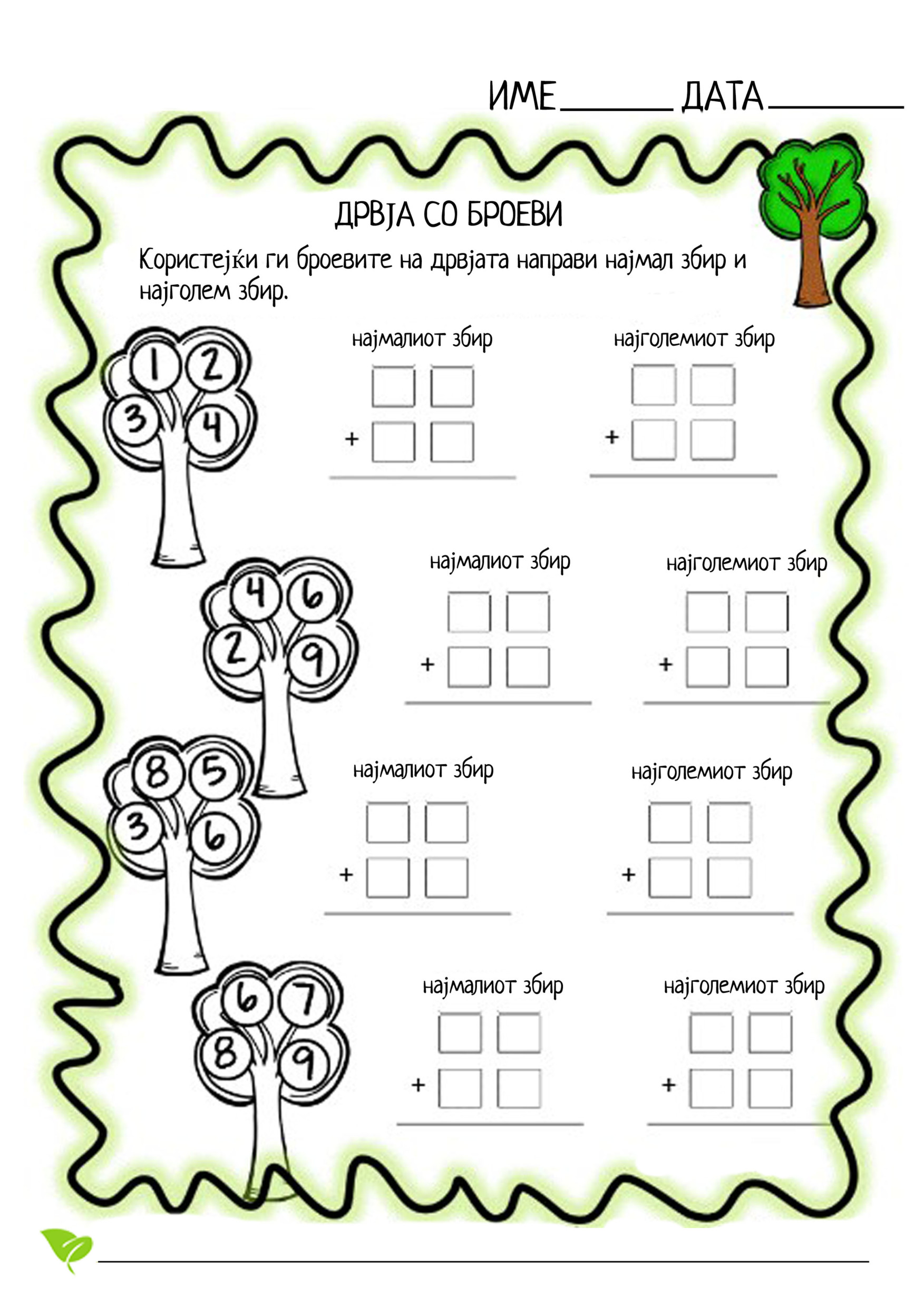 Дрвја со броеви - Никулец Едукација
